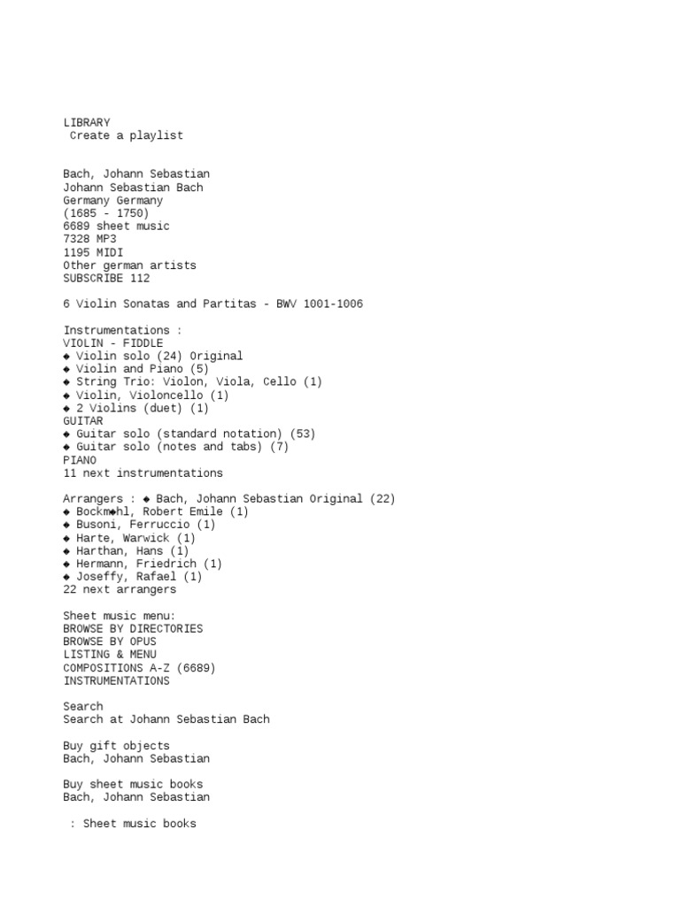 Bach Guitar | PDF | Johann Sebastian Bach | Sheet Music