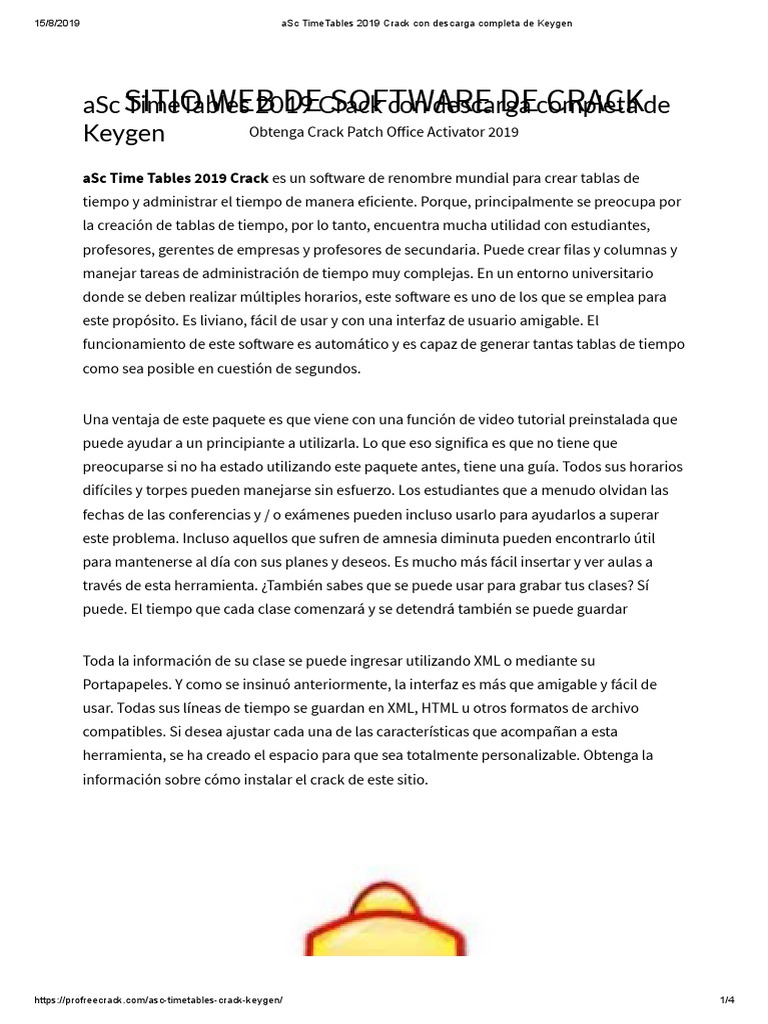 ASc TimeTables 2019 Crack Con Descarga Completa de Keygen | PDF ...