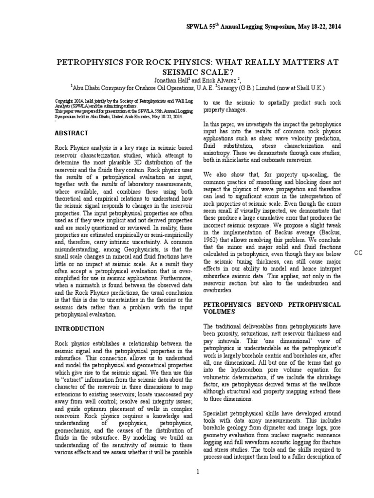 Petrophysics For Rock Physics PDF | PDF | Porosity | Petroleum Reservoir