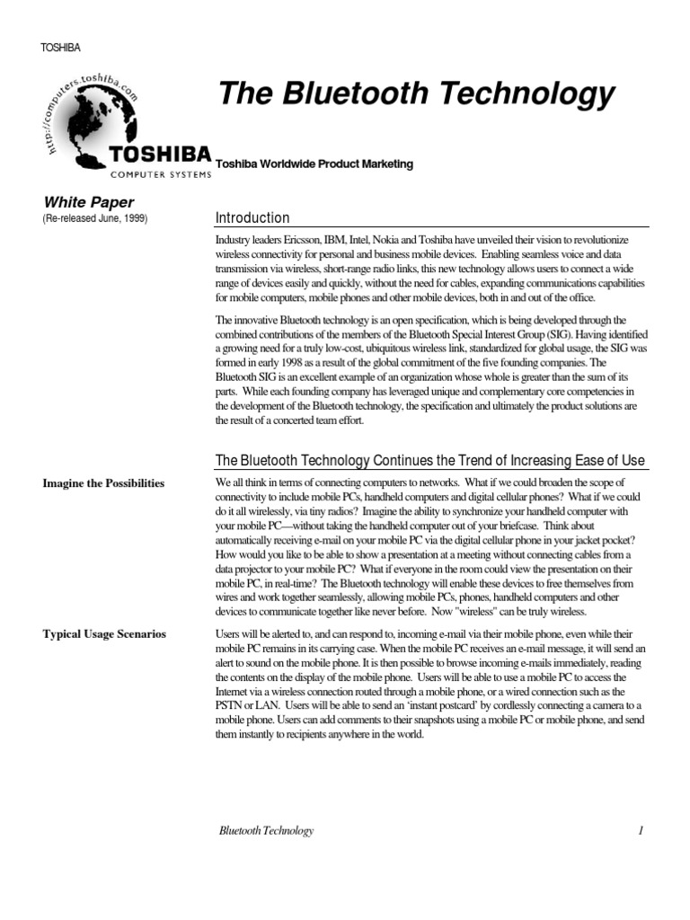 The Bluetooth Technology | PDF | Bluetooth | Mobile Device