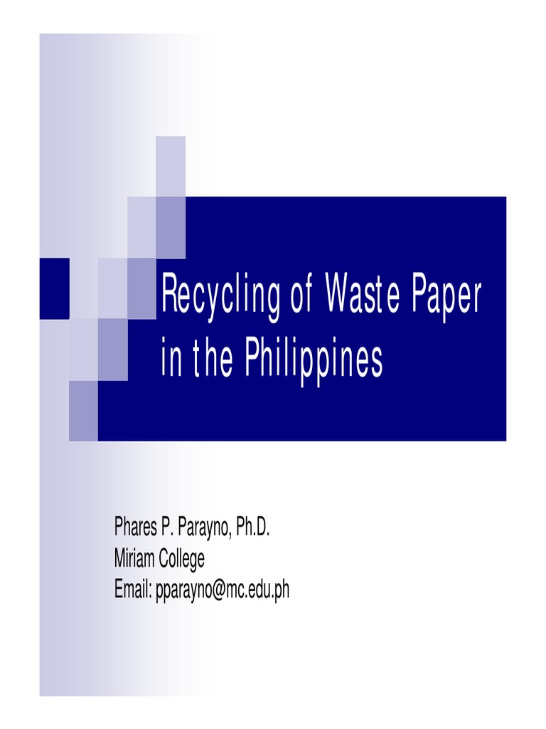 Visualization Paper Recycling Research Philippines - Work Results PDF ...