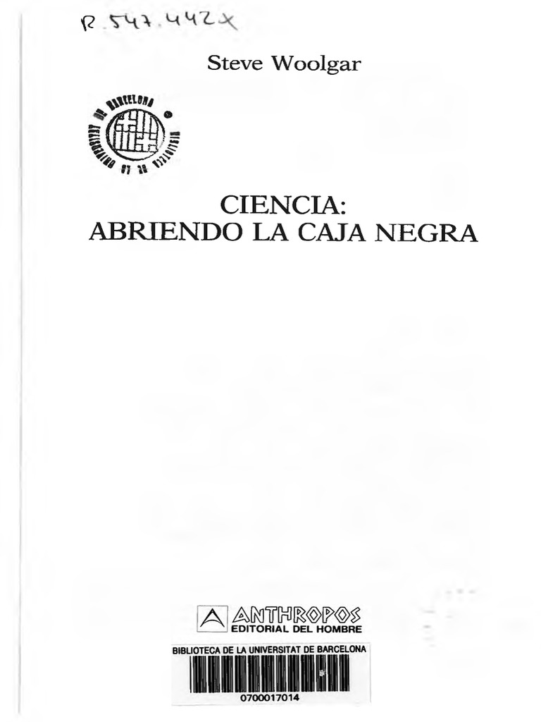 Woolgar, Steve. (1991) - Capitulo 1 Que Es La Ciencia. en Ciencia ...