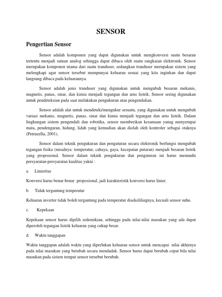 Sensor Dan Aktuator | PDF