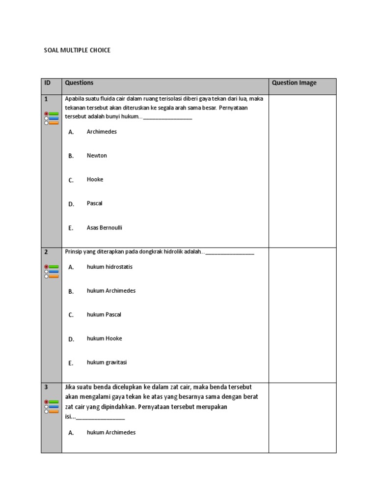 Soal Multiple Choice | PDF