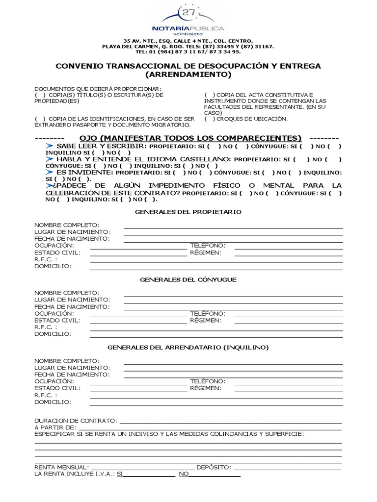 Formato de Convenio Transaccional | PDF | Gobierno | Business