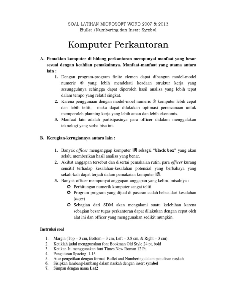 Bullet Numbering Simbol | PDF
