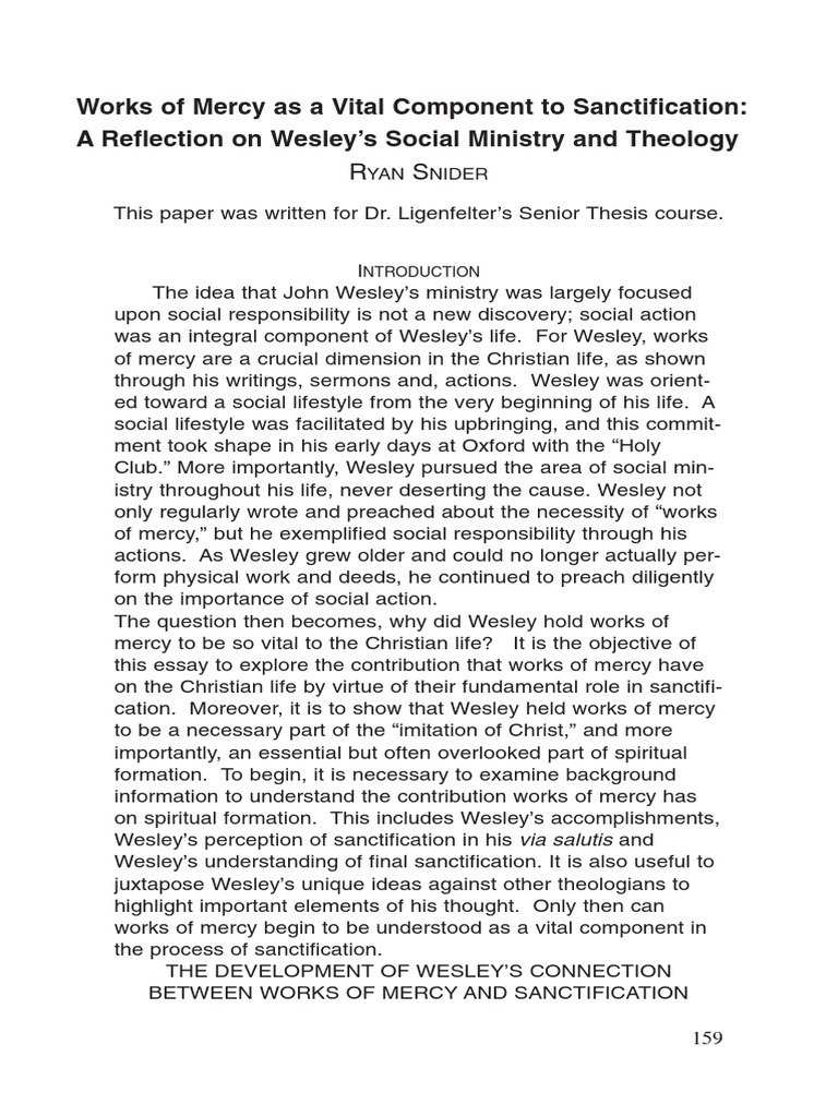Works of Mercy | PDF | Sanctification | John Wesley