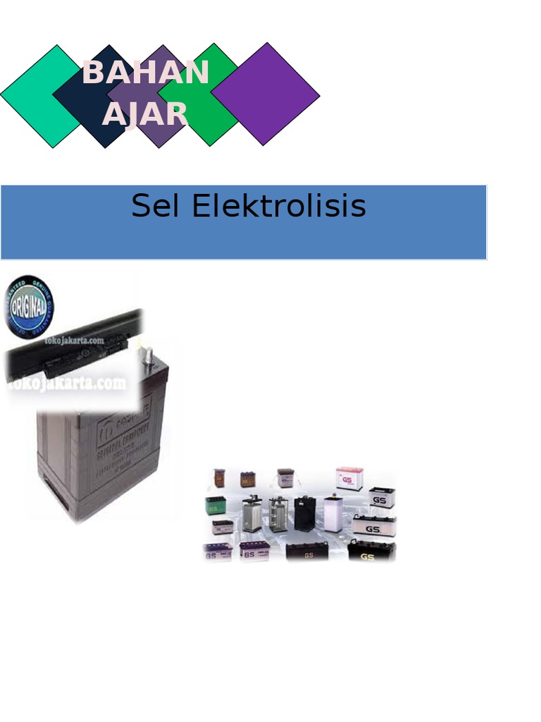 Bahan Ajar Sel Elektrolisis | PDF