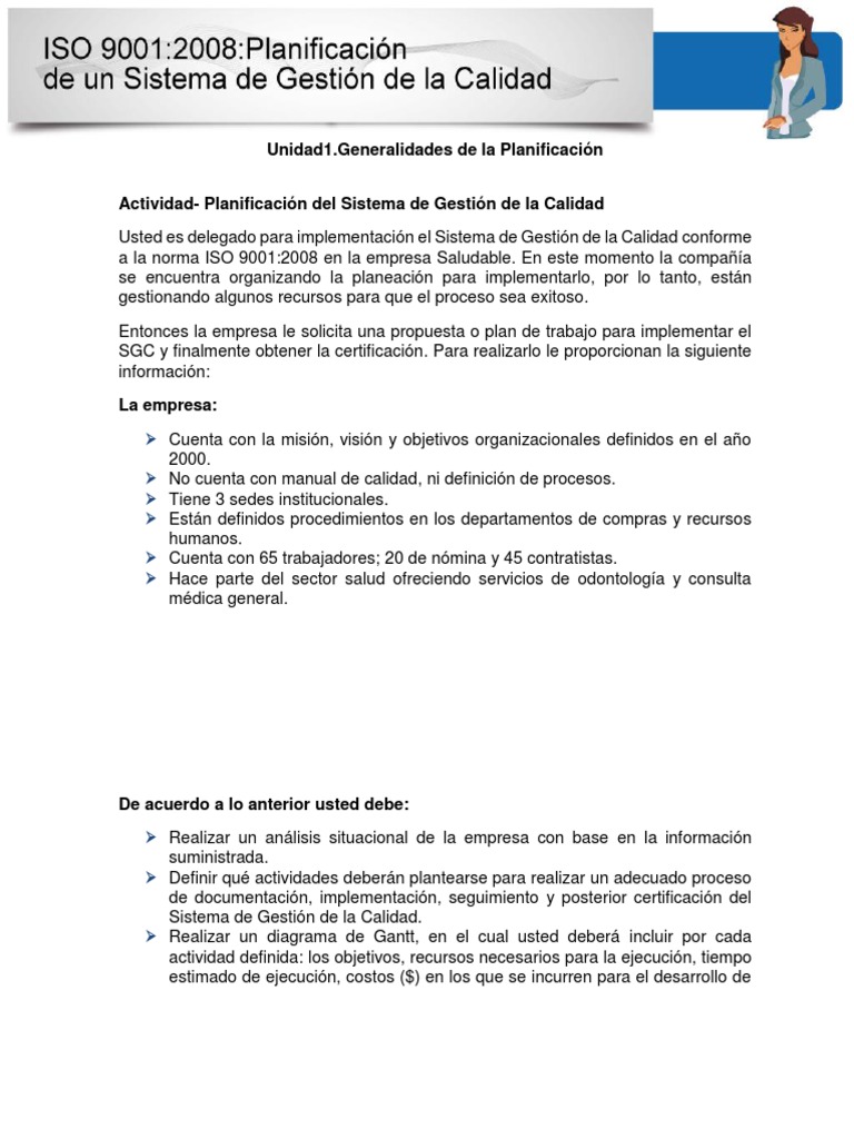 Planificación del SGC en Saludable | PDF | Gestión de la calidad ...