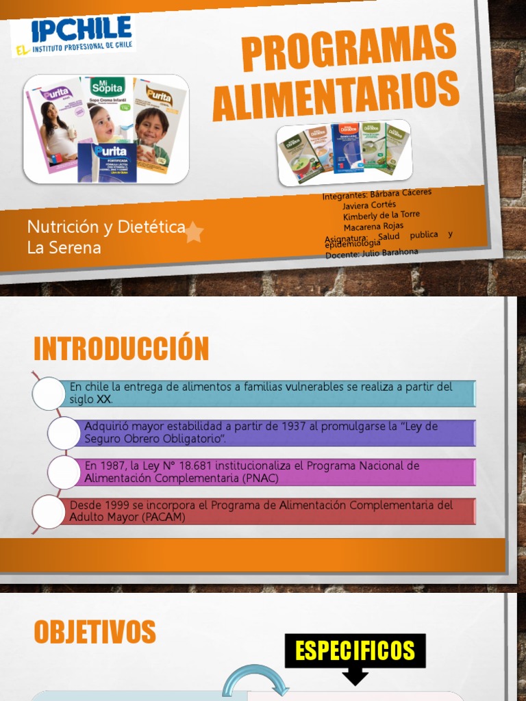 Programas Alimentarios en Chile: PNAC y PACAM | PDF | Amamantamiento ...