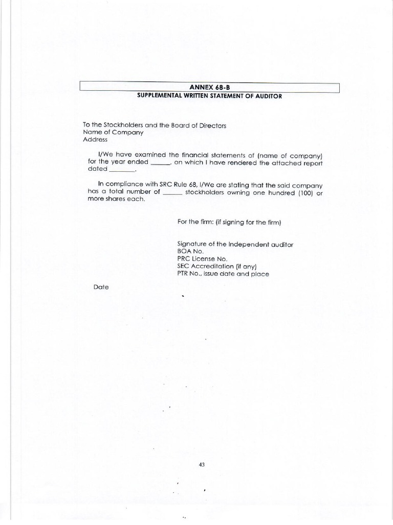 Supplemental Written Statement PDF | PDF