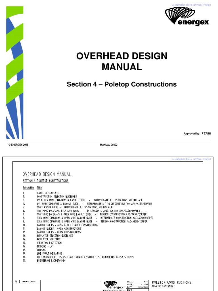SECTION 4 - Pole Top Construction | PDF | Insulator (Electricity ...