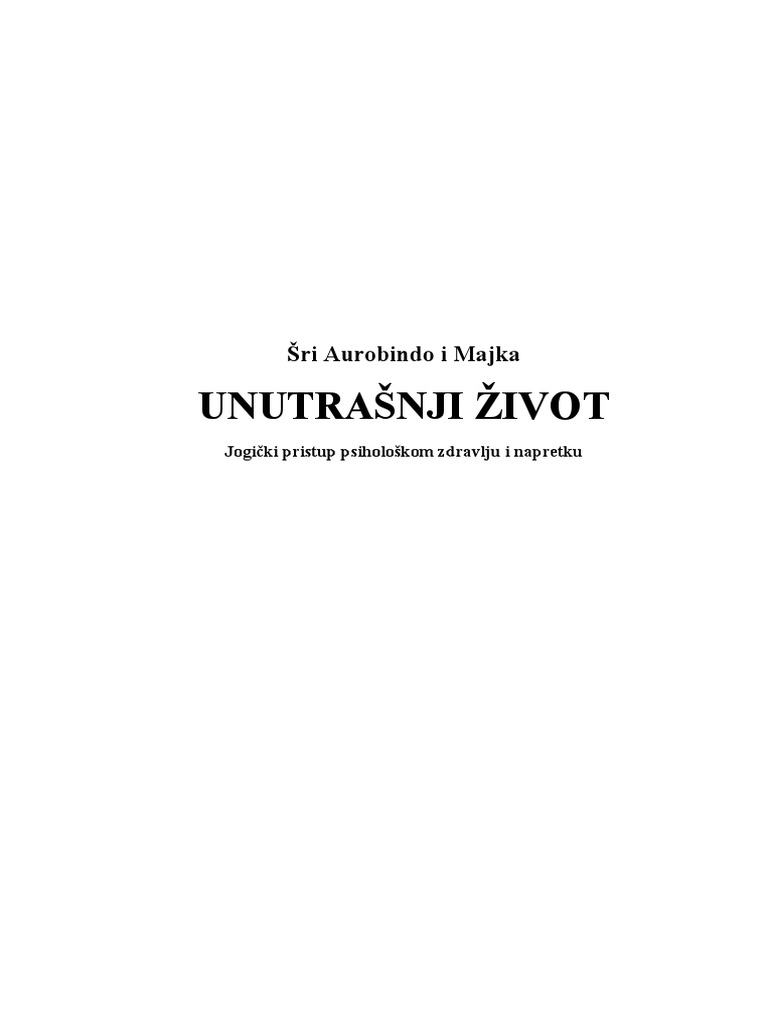 Aurobindo Unutrasnji Zivot Pdf Pdf