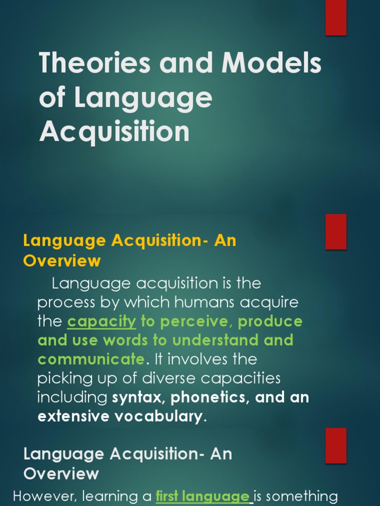 Theories and Models of Language Acquisition | PDF | Language ...