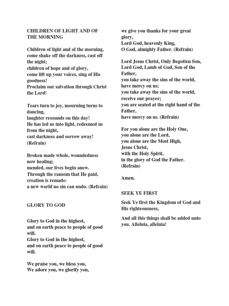 PNP Lyrics 1 | PDF | God The Father | Lord's Prayer