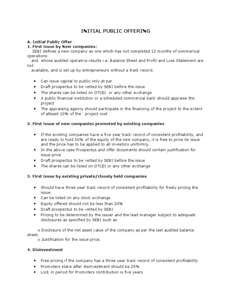 Rules Guidelines | PDF | Stocks | Initial Public Offering