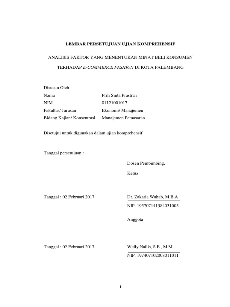 Halaman Awal Skripsi | PDF