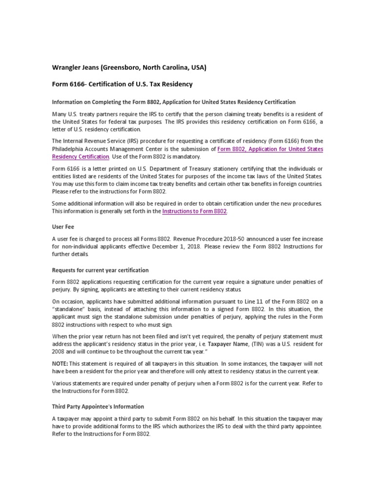 Wrangler Jeans (Greensboro, North Carolina, USA) Form 6166 ...