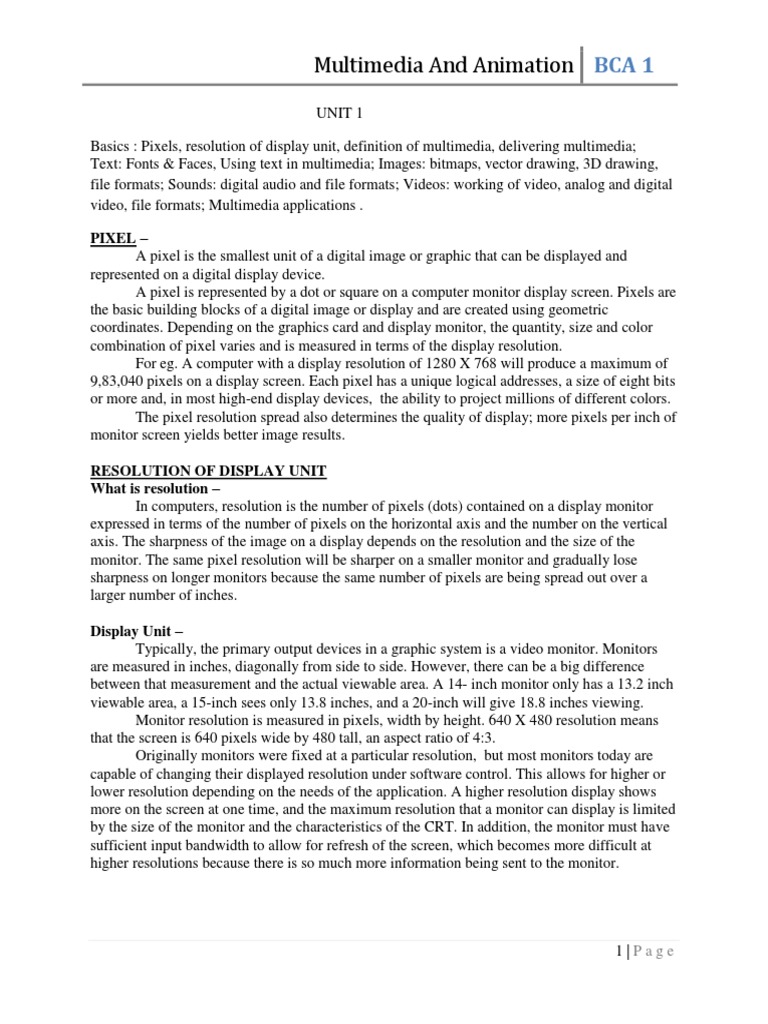 Multimedia and Animation | PDF | Video | Typefaces