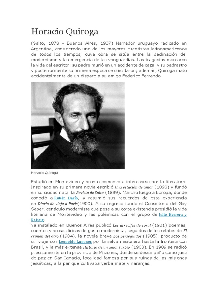 Biografia Horacio Quiroga