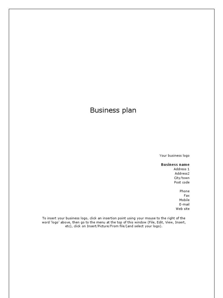 302 UK Business Plan Template HSBC | PDF | Strategic Management ...