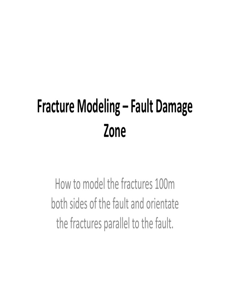 Fracture Modeling - Fault Damage Zone | PDF