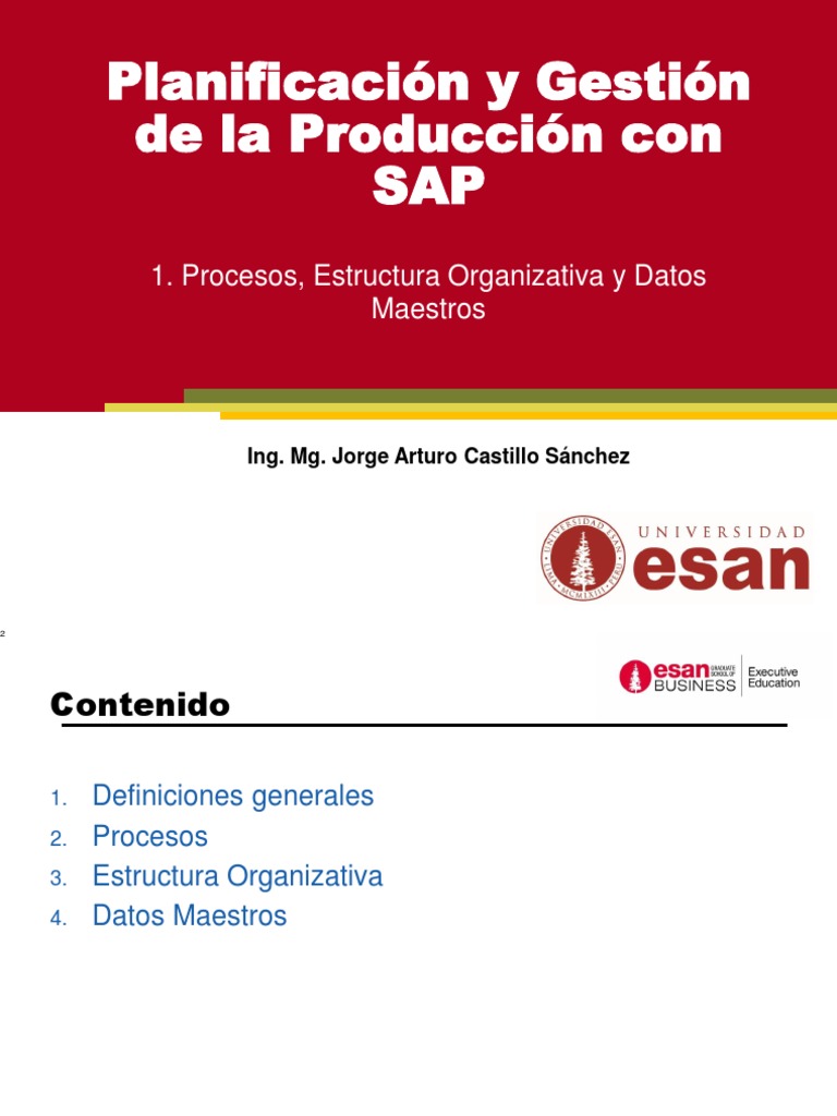 Gestión producción SAP | PDF | Sap Se | Planificación de recursos empresariales