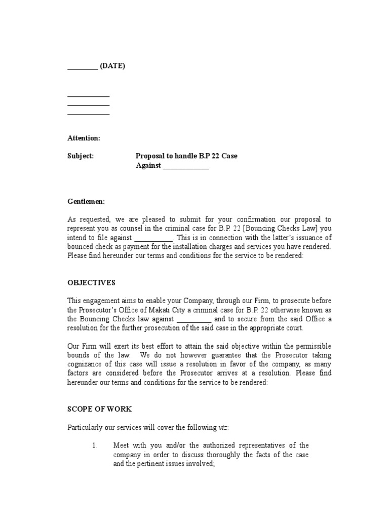 General Proposal | PDF | Prosecutor | Law Firm
