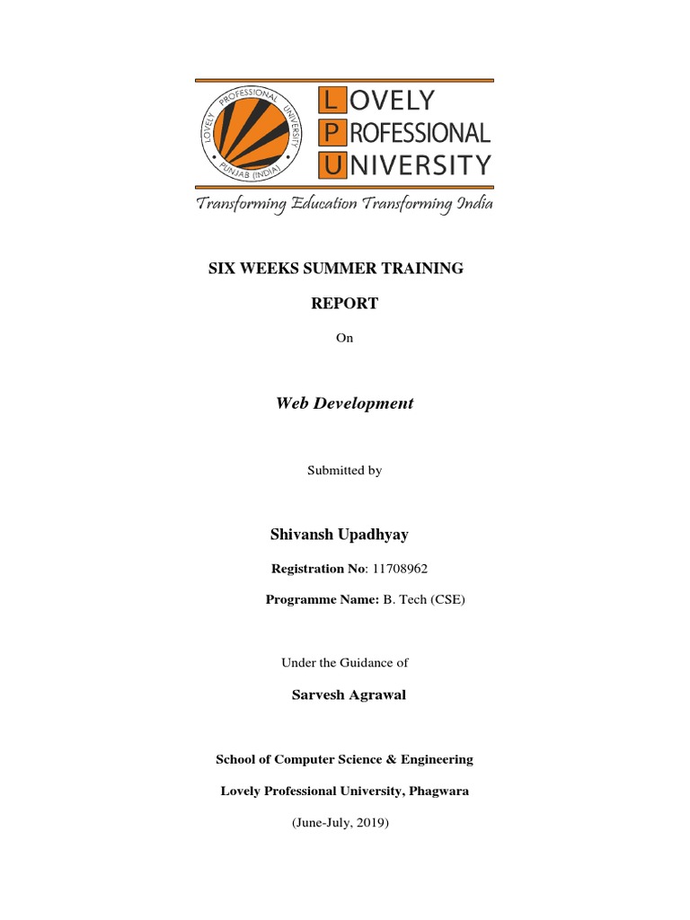 Report On Web Development Technology | PDF | Cascading Style Sheets ...