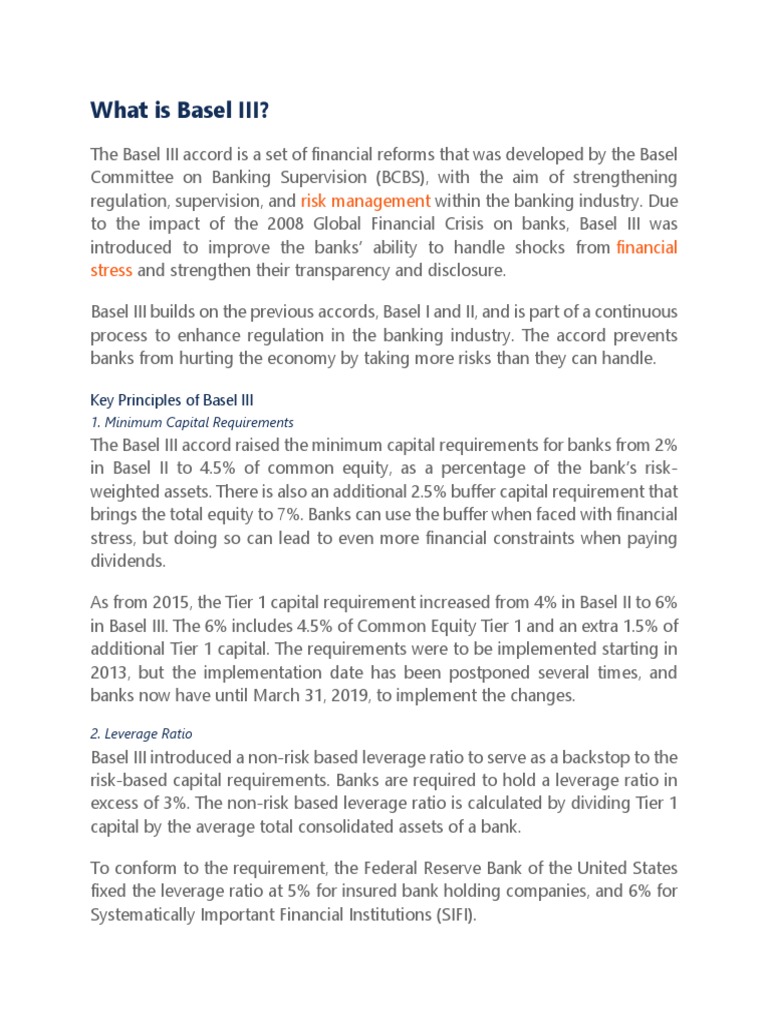What Is Basel III | PDF | Basel Iii | Capital Requirement