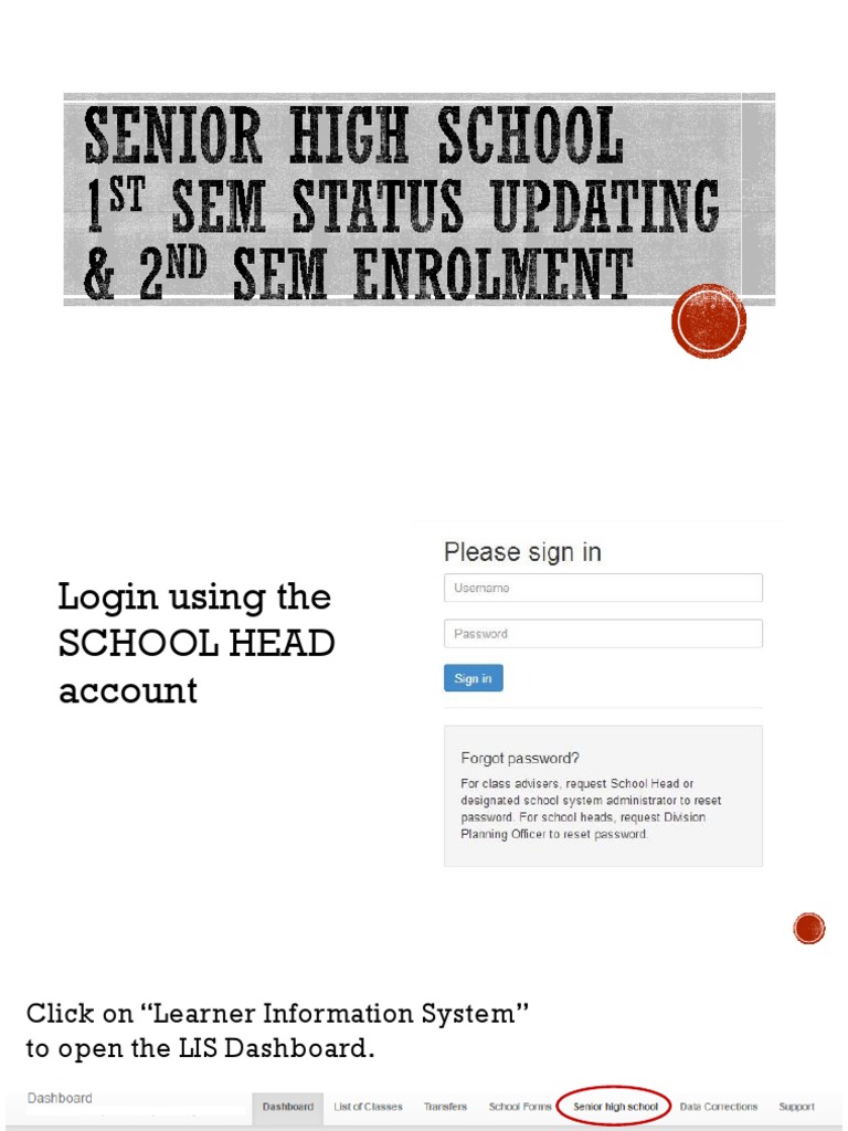 SHS 1ST Sem Status Updating 2ND Sem Enrolment | PDF