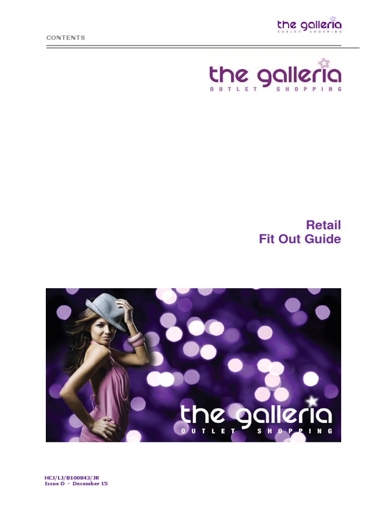 Galleria Fit Out Guide Issue D Dec 15 - 0 | PDF | Retail | Lighting