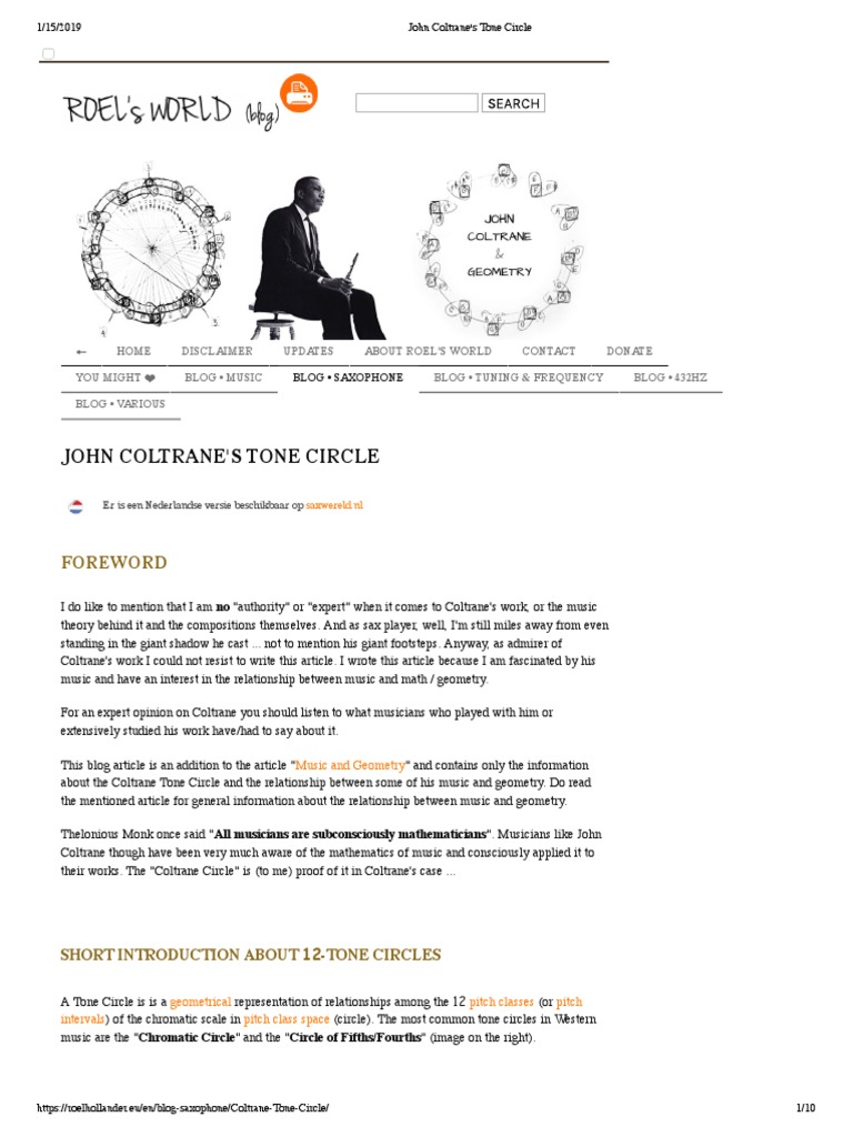 John Coltrane's Tone Circle | PDF | Chord (Music) | Interval (Music)