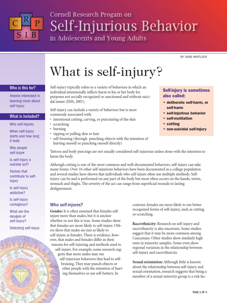 Understanding Self-Injury: An In-Depth Look at Causes, Prevalence, and ...