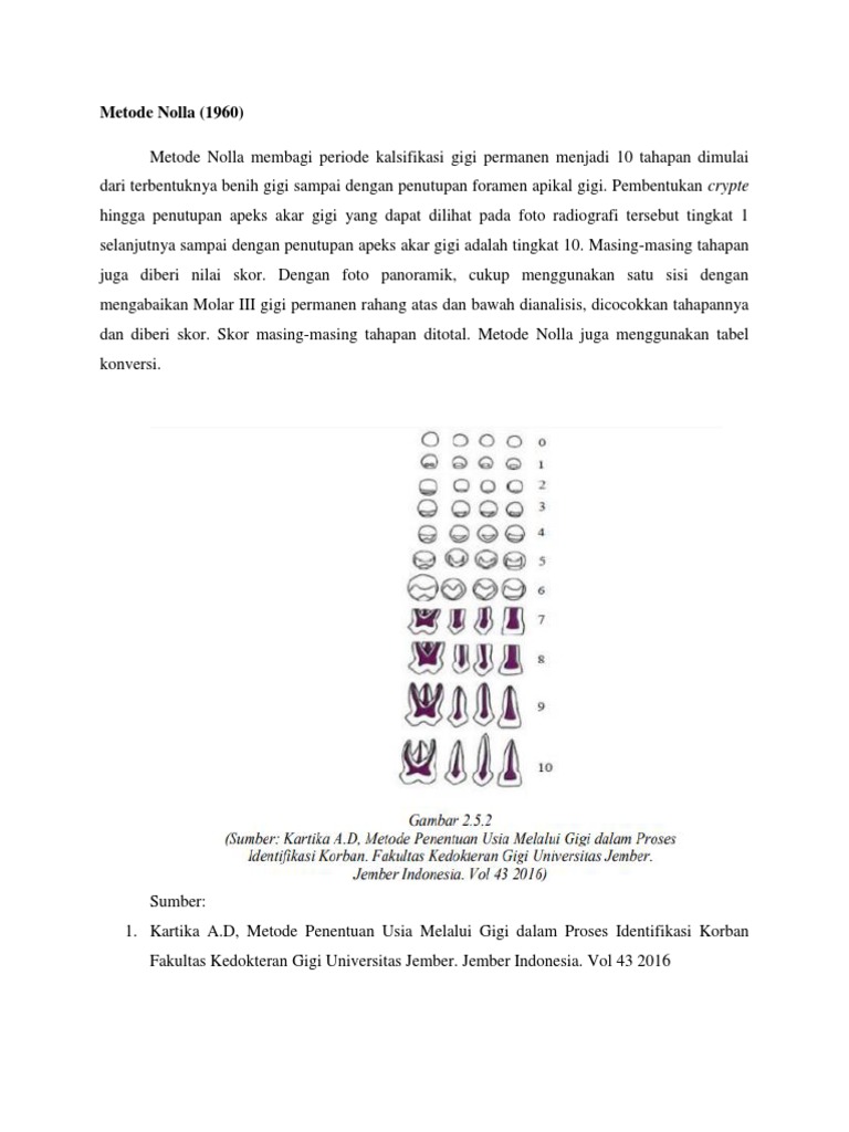 Lo3 Metode Penentuan Usia Gigi | PDF | Sains & Matematika