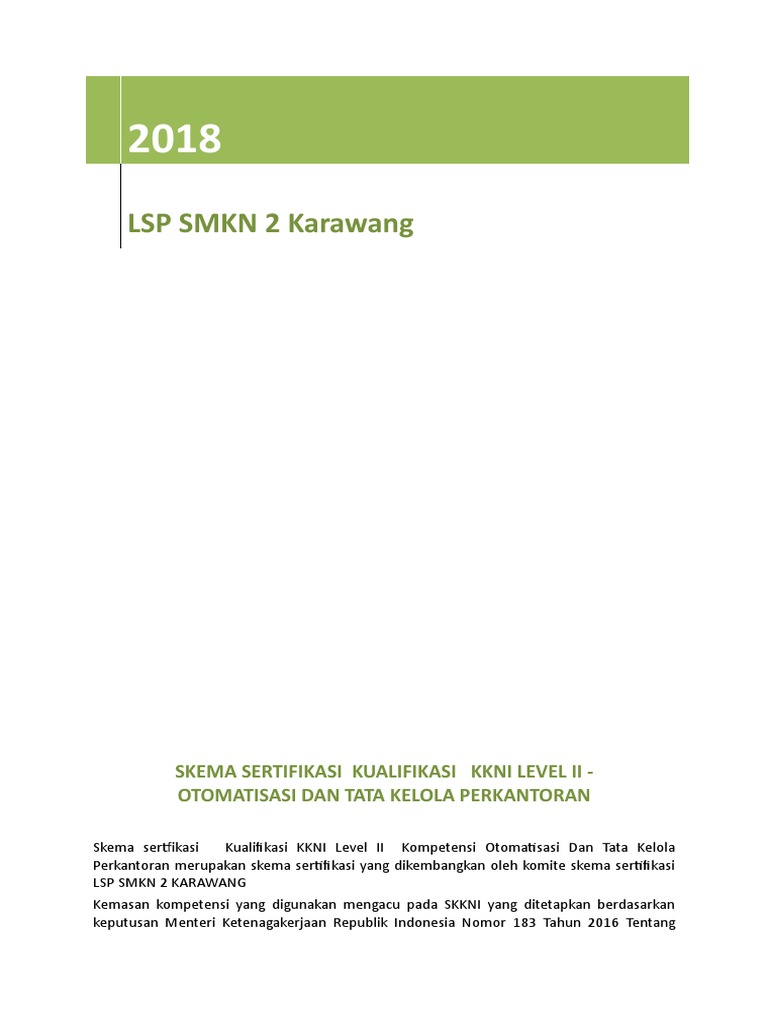 Skema Kkni Level II Otkp | PDF