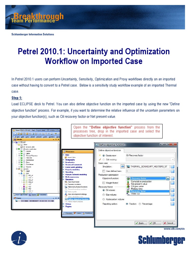 Uncertainty and Optimization Workflow On Imported Case | PDF | Loss ...