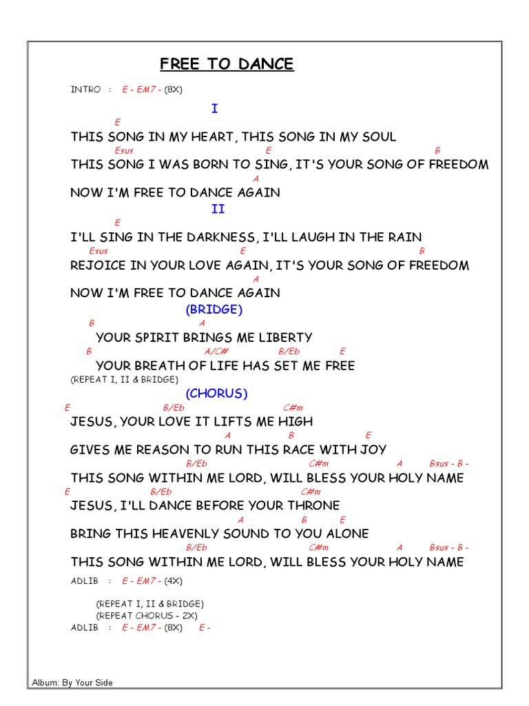 Free To Dance | PDF | Song Structure | Songs