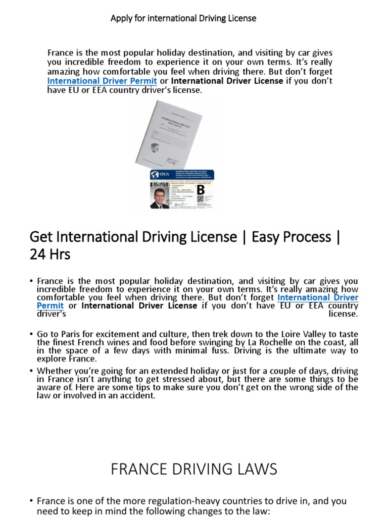 Apply For International Driving License | PDF | Driver's License ...