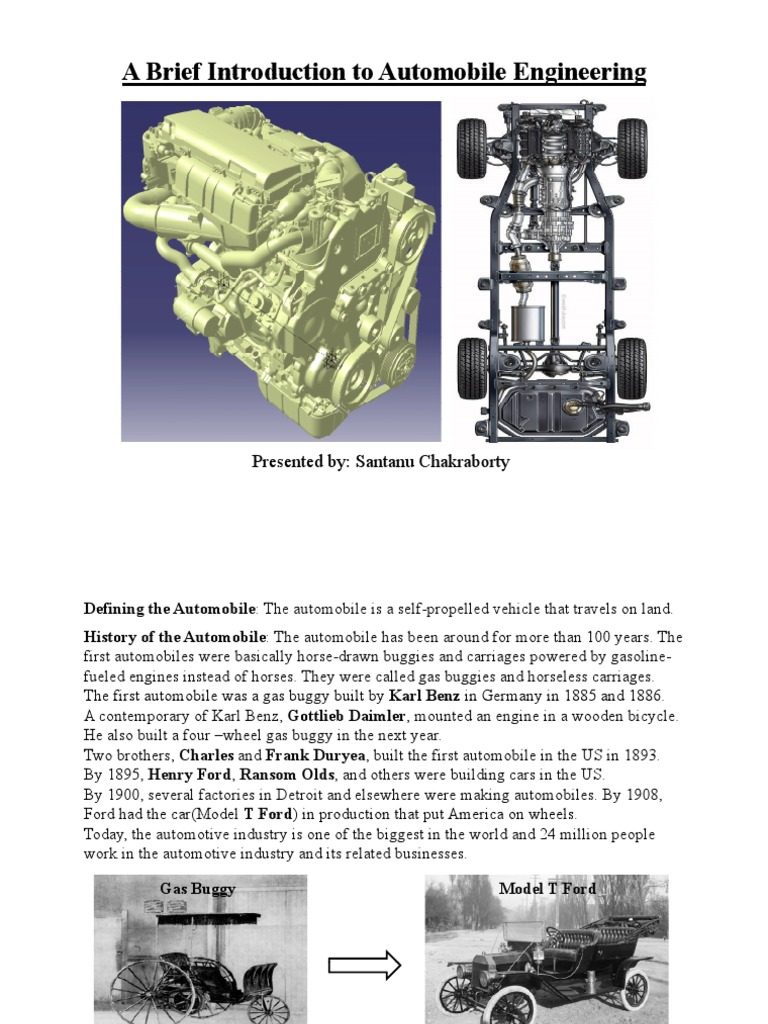 A Brief Introduction To Automobile Engineering | PDF | Ignition System ...