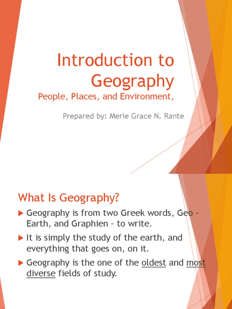 Introduction To Geography: People, Places, and Environment | PDF ...