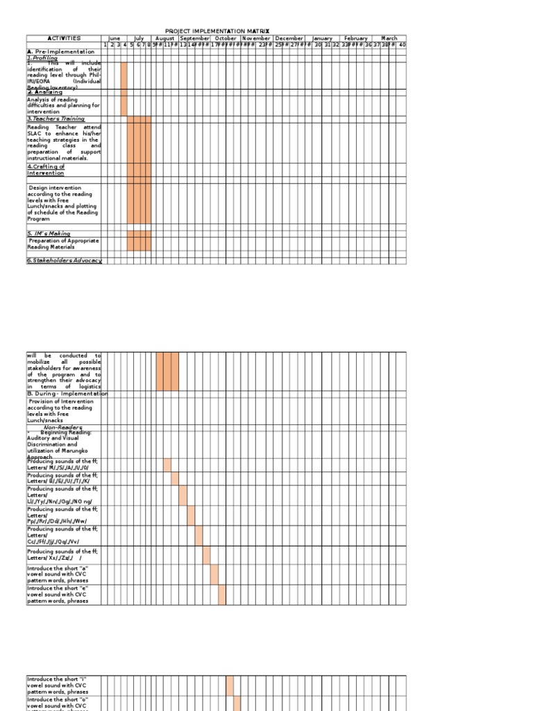 Reading Program Implementation Plan | PDF | Narrative | Consonant