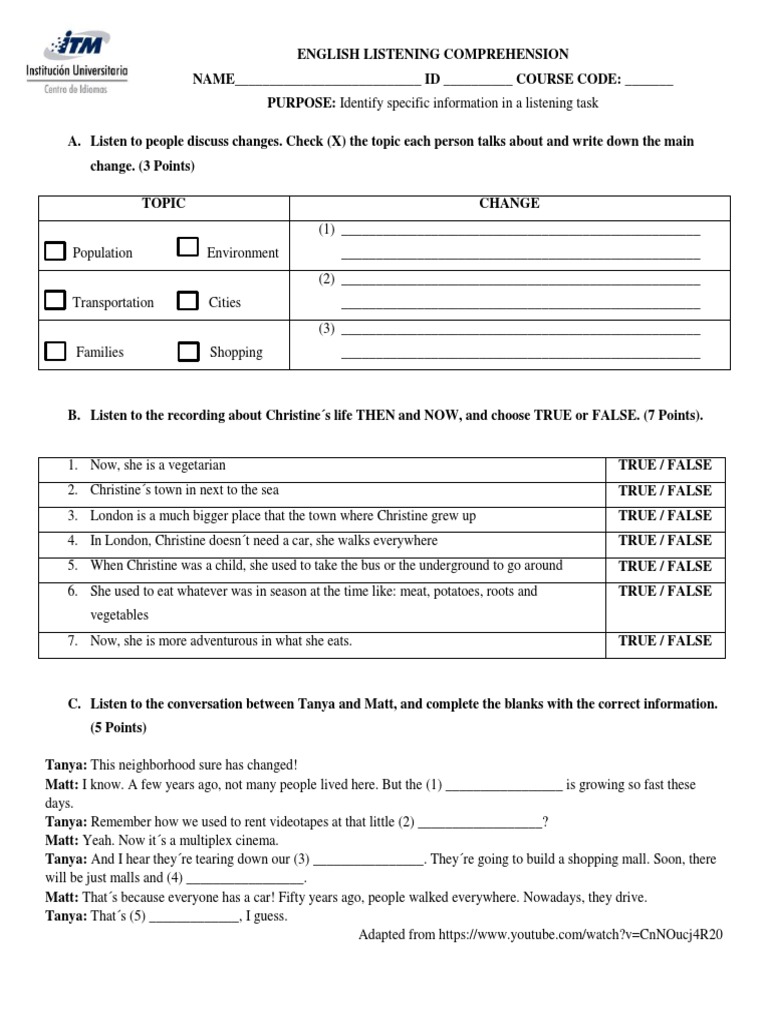 Listening Comprehension | PDF | Beard