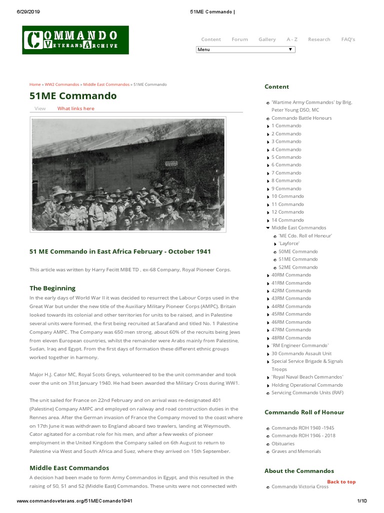 51ME Commando | PDF | Commando | Division (Military)