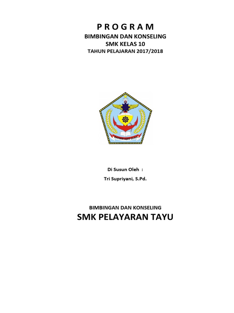 Contoh Program BK SMK Sesuai Pop BK Kelas 10 Tri Supriyani | PDF