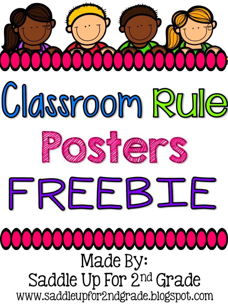 Classroom Rule Posters Freebie | PDF