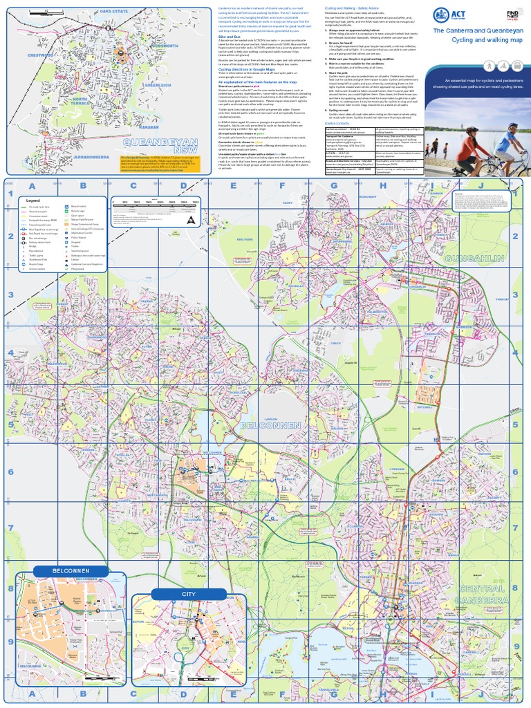 Act Cycling Walking Map-1 PDF | PDF | Trail | Cycling Infrastructure