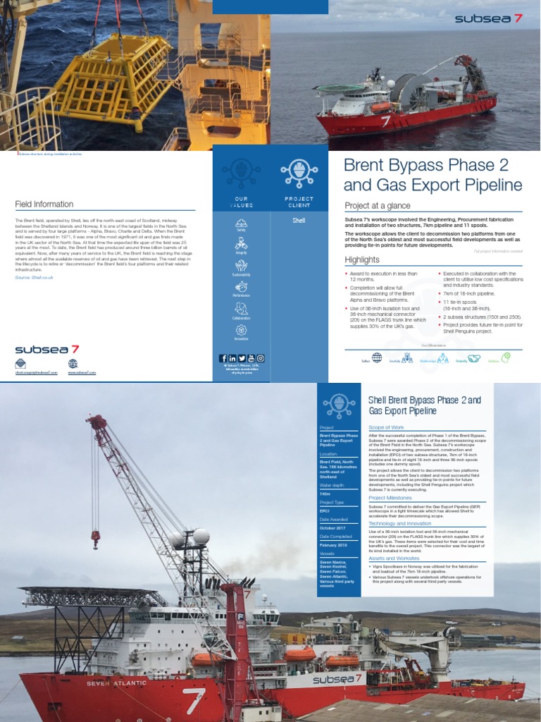 Shell Brent | PDF | Subsea (Technology) | North Sea