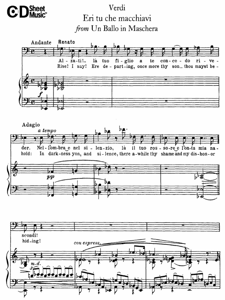 Eri Tu Che Macchiavi | PDF
