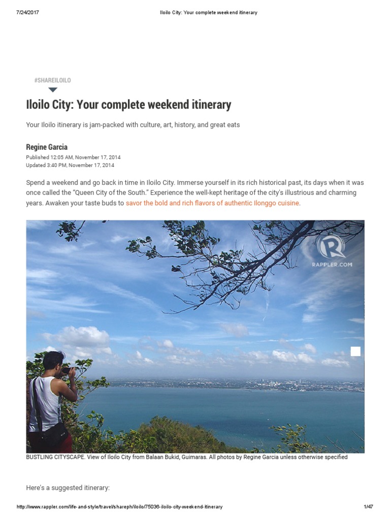 Iloilo City - Your Complete Weekend Itinerary | PDF | Cuisine | Foods